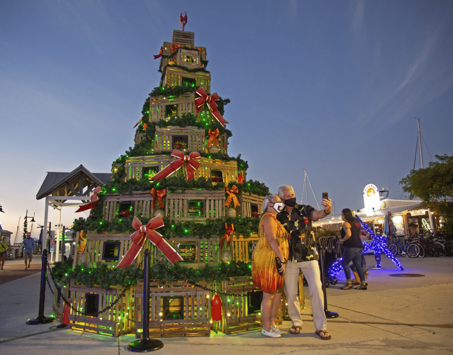 Lighting of the HarborWalk of Lights at Key West Historic Seaport ...